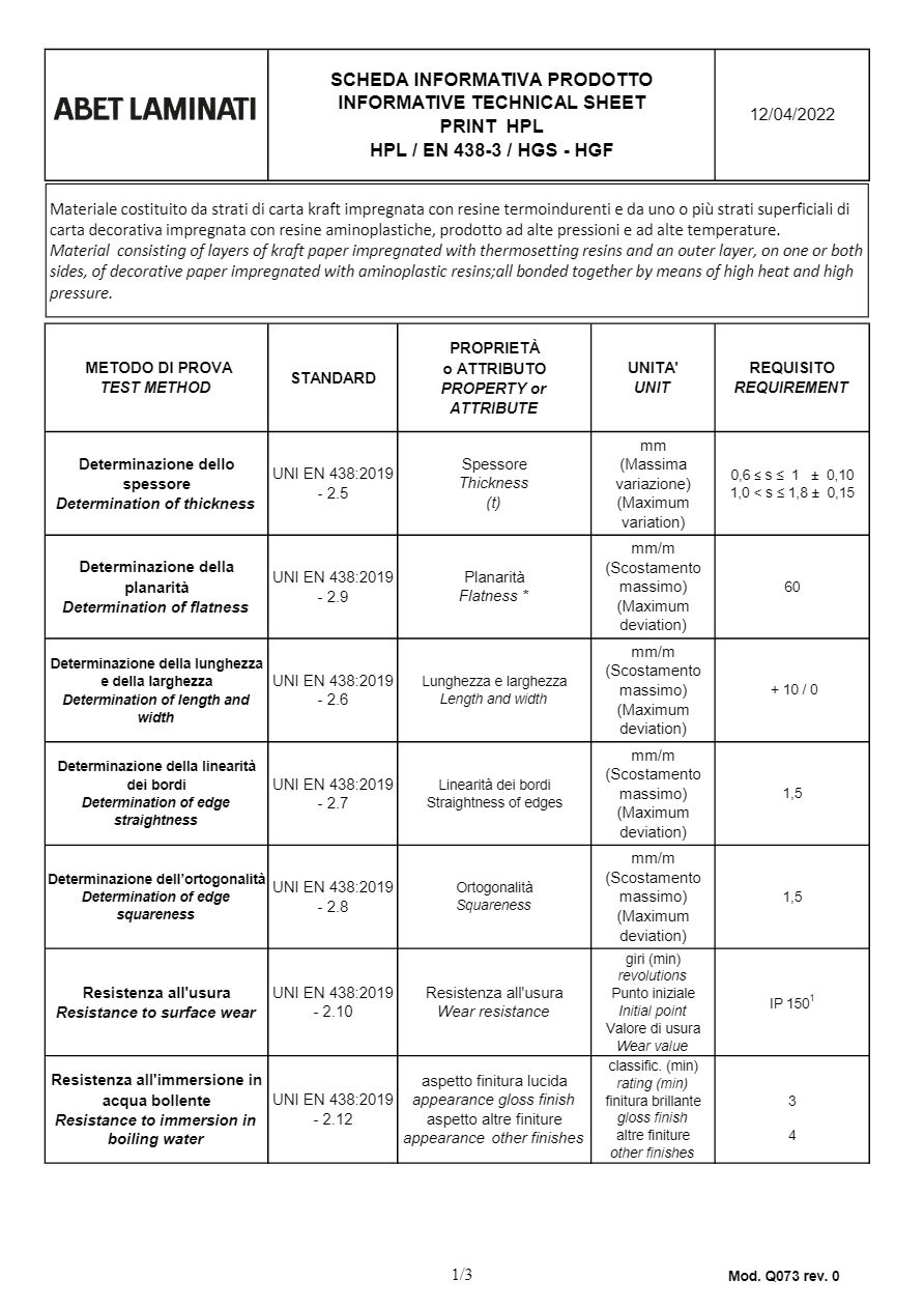 PRINT HPL 装饰层压板 By Abet Laminati