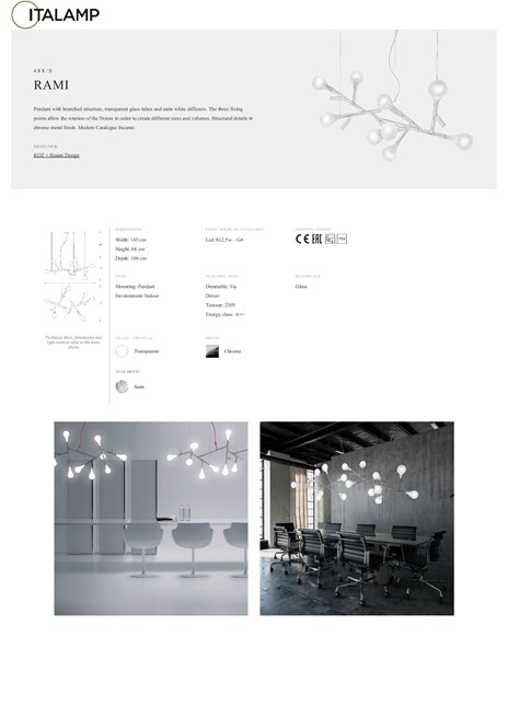 RAMI pendant lamp By Italamp