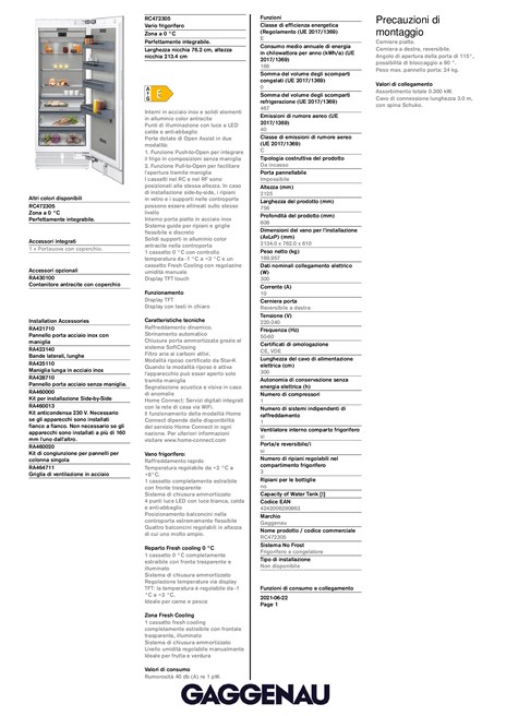 RC472305 | Frigorifero By Gaggenau