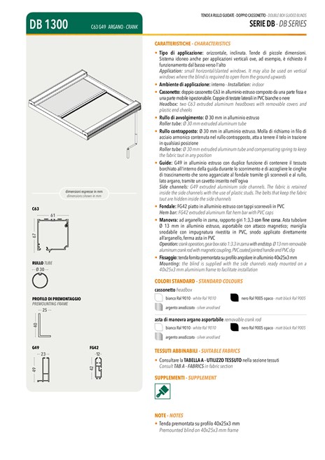 DB SERIES Fabric roller blind By RESSTENDE