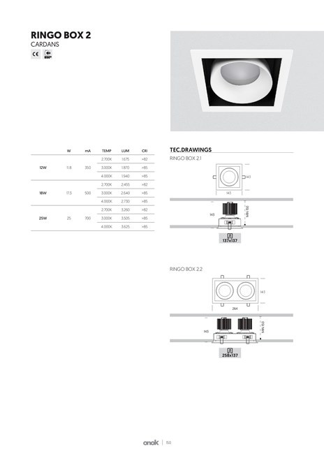 RINGO BOX 2.2 faretto By ONOK Lighting