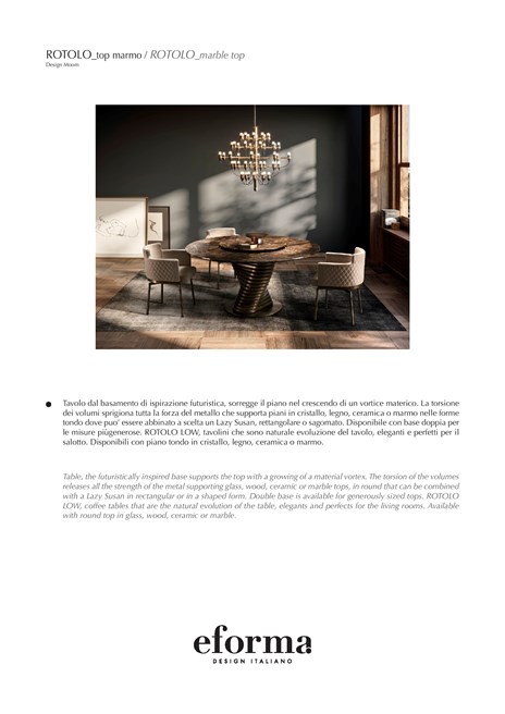 ROTOLO Round marble table By EFORMA | design Moom