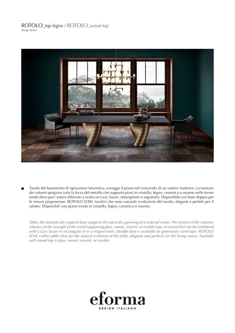 ROTOLO | Wooden table By EFORMA design Moom