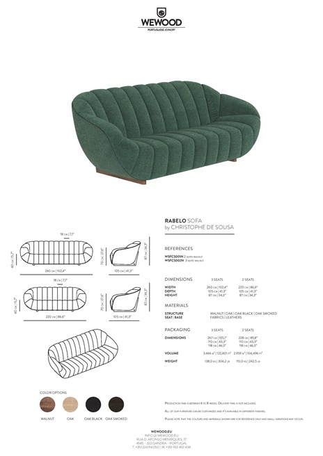 RABELO | 3 seater sofa 3 seater fabric sofa By Wewood | design ...