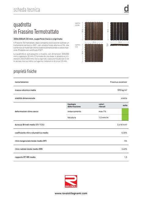 Decking in legno QUADROTTE By Ravaioli Legnami