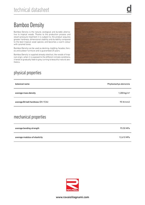 MOSO® Bamboo N-durance® Decking By Ravaioli Legnami