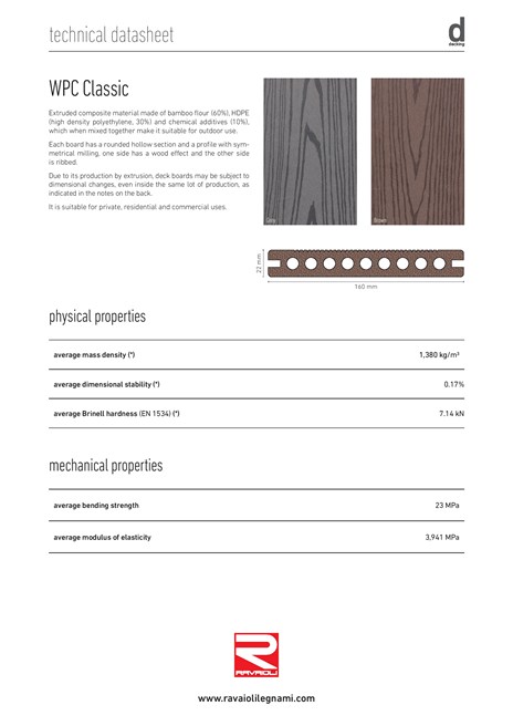 WPC Classic parquet extérieur By Ravaioli Legnami