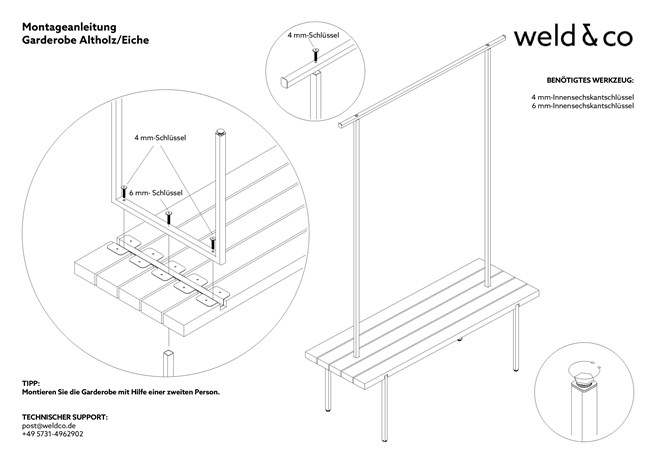 Reclaimed wood coat rack RECLAIMED WOOD COAT RACK #01 By weld & co