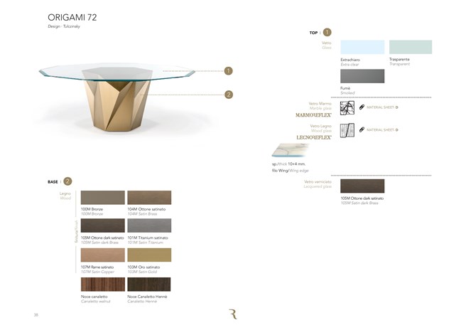 ORIGAMI 72 table By Reflex