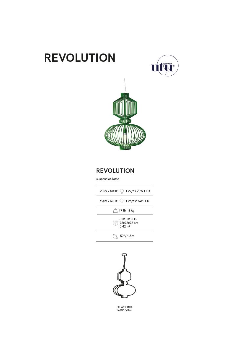 REVOLUTION Suspension LED en métal By UTU Soulful Lighting | design ...
