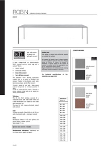 Mesa retangular de cimento ROBIN By MDF Italia design Metrica, Bruno ...