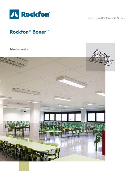 Rockfon® Boxer™ Pannelli per controsoffitto acustico in lana di roccia ...
