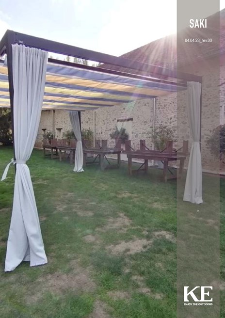 SAKI | Wall-mounted pergola By KE Outdoor Design