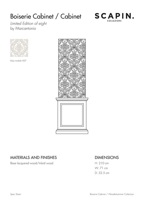 BOISERIE highboard By Scapin Collezioni design Marcantonio
