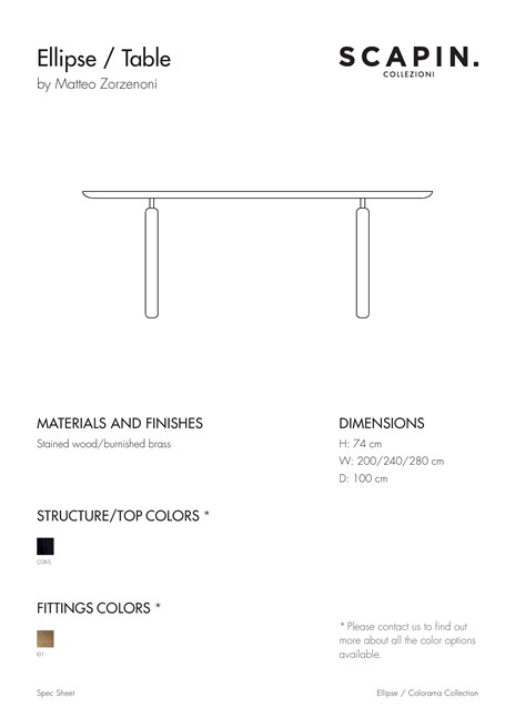 ELLIPSE Tisch By Scapin Collezioni Design Matteo Zorzenoni
