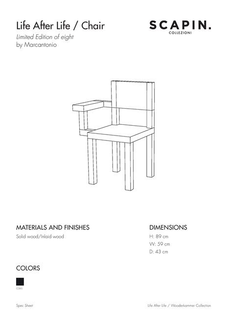LIFE AFTER LIFE Chair By Scapin Collezioni | design Marcantonio