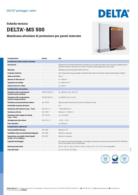 Membrana alveolar e estampada DELTA® - MS By DÖRKEN ITALIA