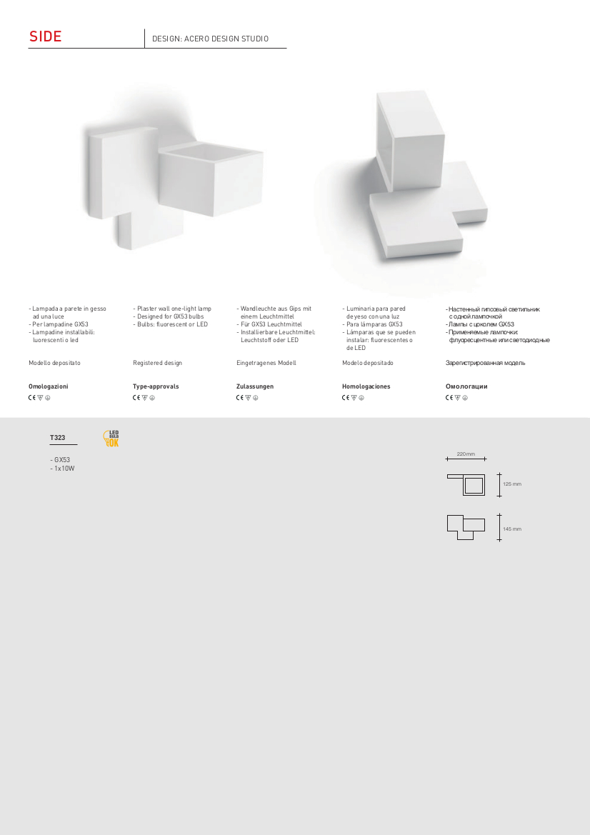 SIDE | Applique murale pour éclairage indirect Collection Side By ...