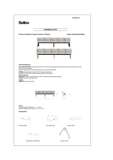 SLAM SOFT | Beam seating Freestanding fabric beam seating By Sellex | design Estudi Manel Molina