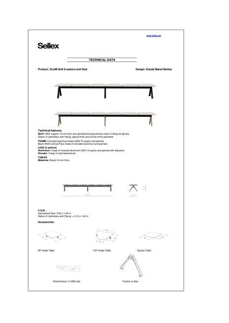 SLAM SOFT | Chaises sur poutre sans dossier By SELLEX design Estudi Manel Molina
