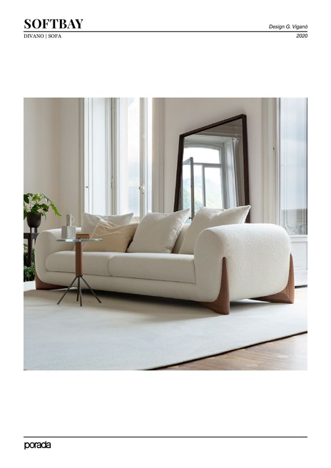 SOFTBAY | 3 seater sofa 3 seater fabric sofa By Porada | design ...