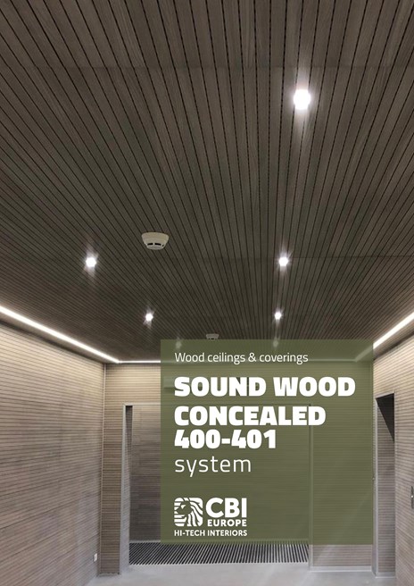 SOUND WOOD CONCEALED 400-401 Ceiling panels By CBI Europe