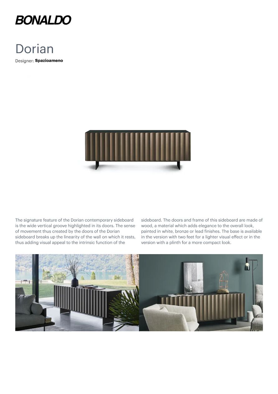 DORIAN Wooden sideboard with doors By Bonaldo | design Spazioameno