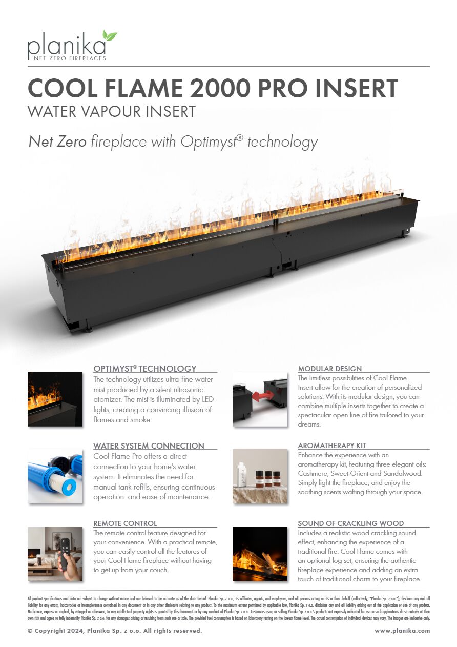 COOL FLAME INSERT PRO Fireplace By Planika