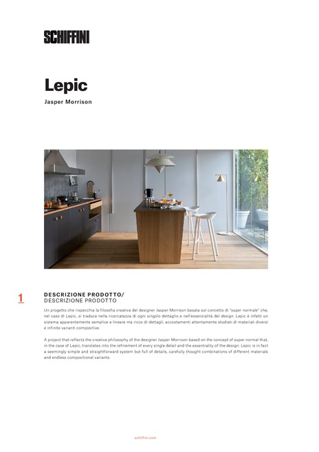 LEPIC | Cuisine linéaire Collection Lepic By SCHIFFINI design Jasper Morrison