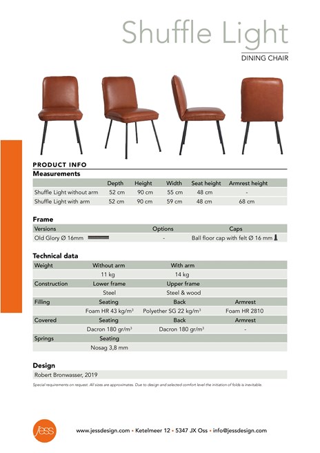 SHUFFLE LIGHT | Sedia con braccioli Collezione Shuffle By Jess design Robert Bronwasser