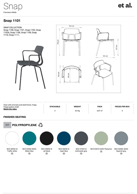 SNAP 1101 chair By Et al. design Francesco Meda