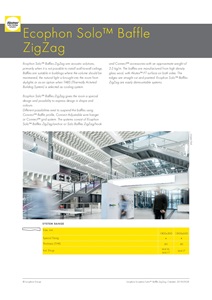 Glass wool acoustic baffles Ecophon Solo™ Baffle Zigzag Ecophon Solo ...