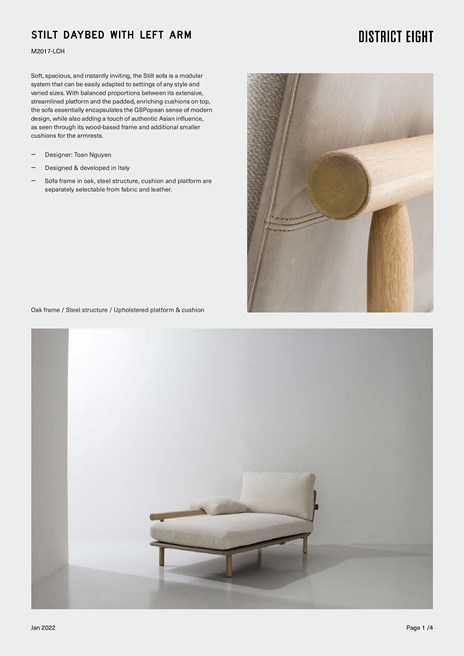 STILT Upholstered fabric day bed By District Eight