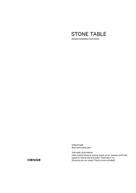 STONE | Rectangular table By Henge design Massimo Castagna