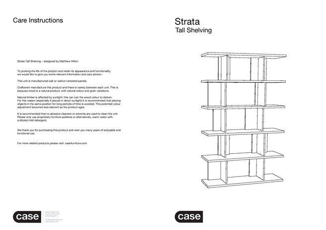 STRATA Open freestanding double-sided walnut bookcase By Case | design ...