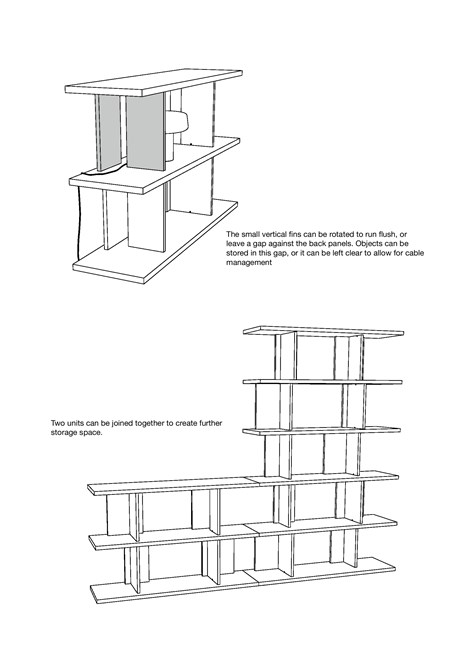 STRATA Open freestanding double-sided walnut bookcase By Case | design ...