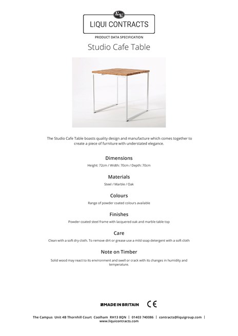 STUDIO | Table Studio Collection By Liqui Contracts design Cameron Fry ...