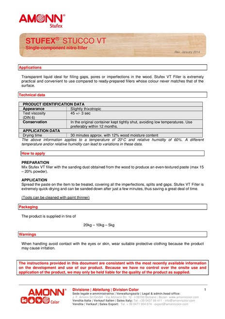 Lechada para juntas STUFEX STUCCO VT Colección Fillers for flooring By ...