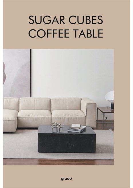 SUGAR CUBES | Coffee table for living room Low rectangular wood veneer ...