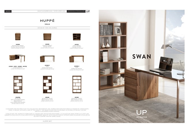 SWAN | Wood and glass office desk Swan Collection By Huppé design Joël ...