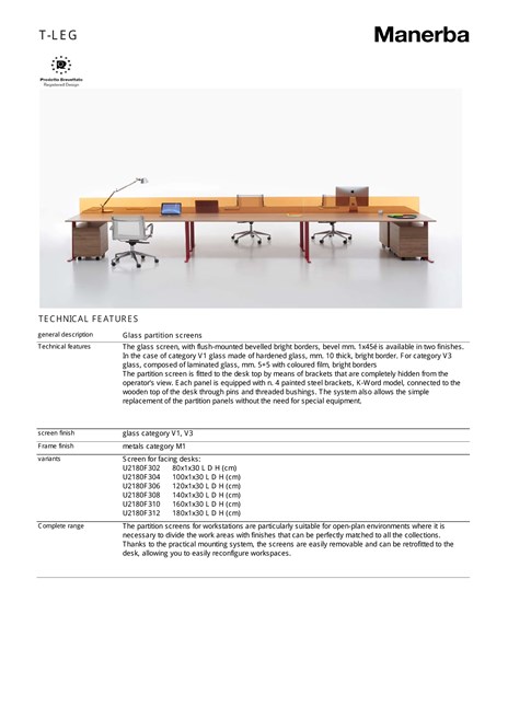 T-LEG Multiple wooden office desk with desk screens By Manerba | design ...