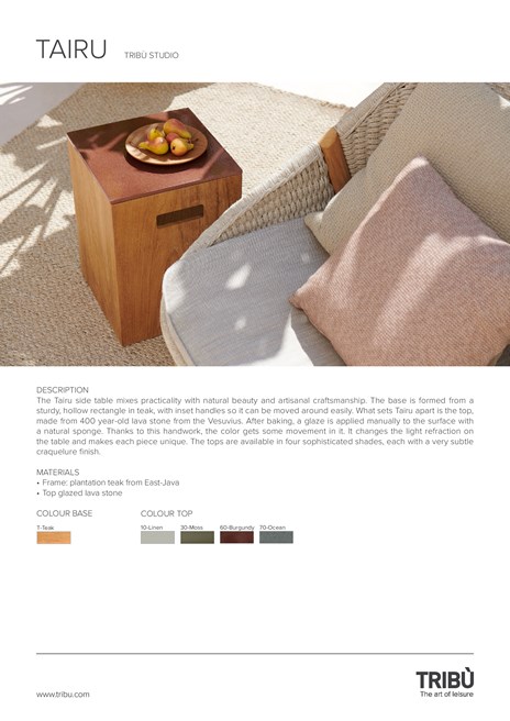 TAIRU | Square coffee table By TRIBÙ