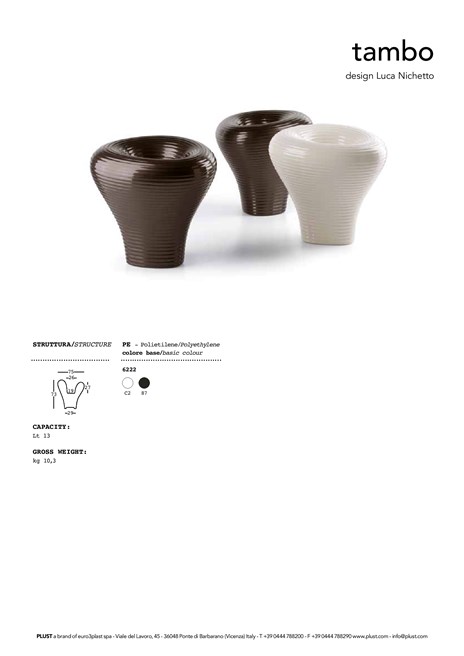 TAMBO Vase By Plust | design Luca Nichetto