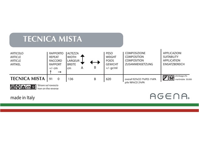 TECNICA MISTA fabric By AGENA