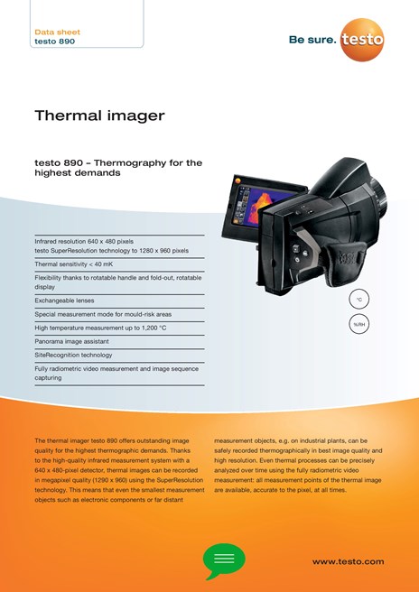 Thermal imager TESTO 890 By Testo