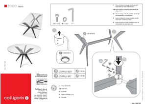TOKYO | Round table Round wood and glass table By Calligaris