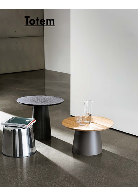 TOTEM Round glass coffee table By Sovet italia | design Lievore Altherr ...