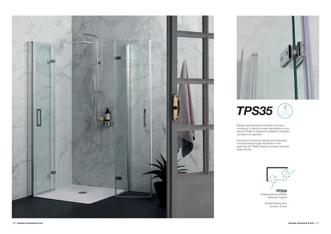 TPS35 + TELF | Box doccia angolare By TAMANACO