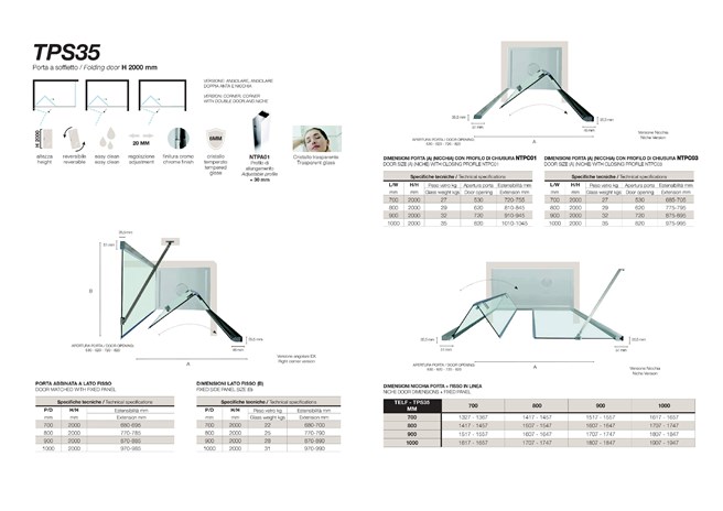 TPS35 + TELF | Box doccia angolare By TAMANACO