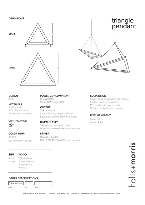 TRIANGLE | Pendant lamp Triangle Collection By hollis+morris